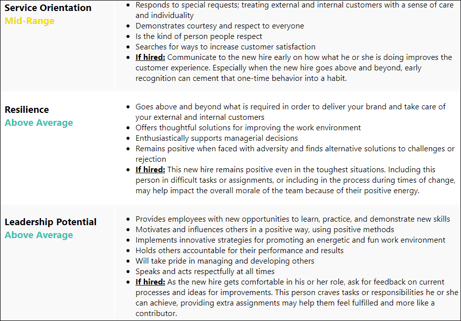 Guide to Corvirtus Hiring Assessment Results